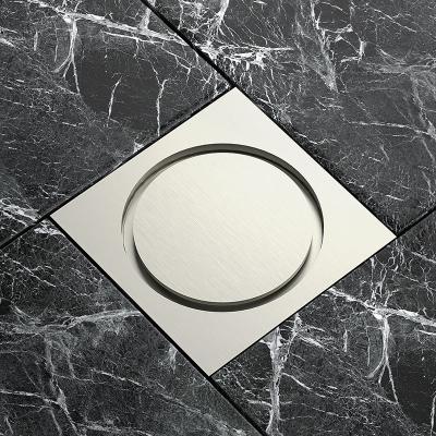 China Home Brass chrome floor drain OEM/ODM Embedded Square Shape for sale