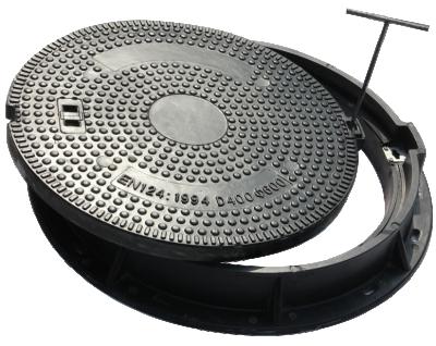 China Corrosion Resistant Lightweight Composite Manhole Cover for Long Term Outdoor Infrastructure Use for sale