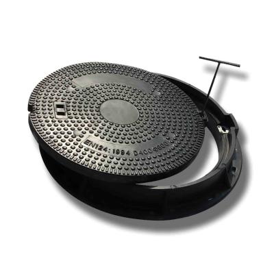 China Heavy Traffic Resistant Watertight Lightweight Composite Manhole Cover for Public Sewer Infrastructure for sale