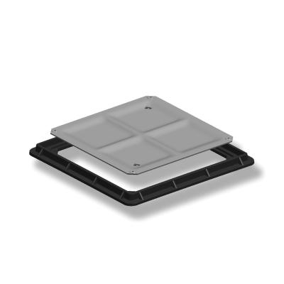 China Anti-Slip Composite Manhole Cover with 40 Tons Load Capacity and Chemical Resistance for Roadside Use for sale