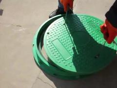 Yellow GRP Round Smart Manhole Cover Real Time Monitoring Water Level & Gas Leaking