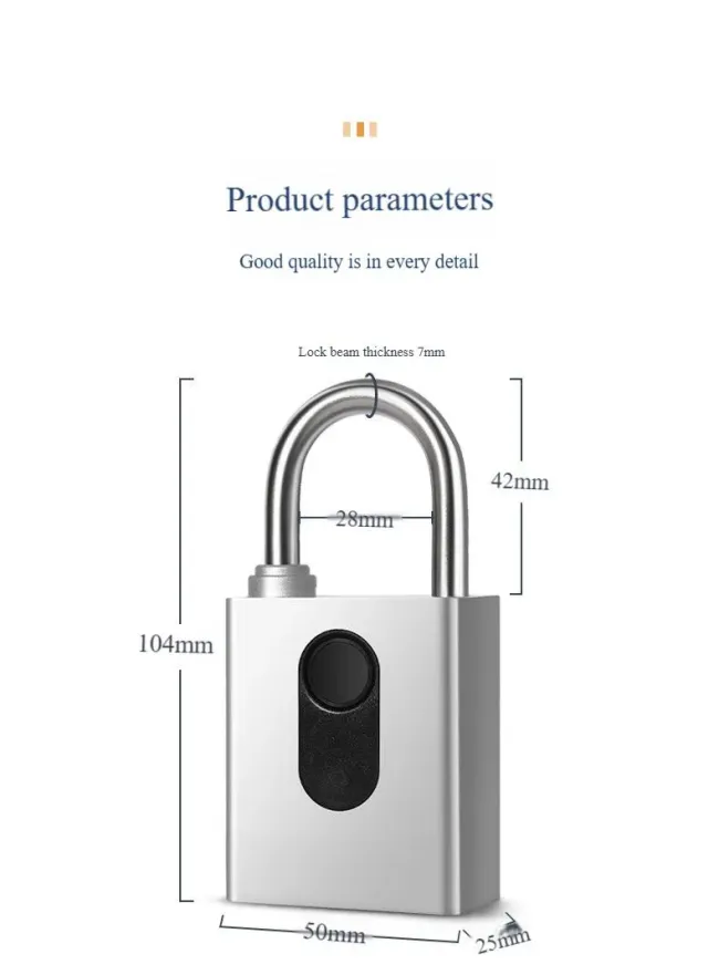 Outdoor Waterproof Bluetooth Fingerprint Padlock Cabinet Smart Remote Control Warehouse