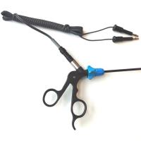 China Bipolar Dissecting Forceps 5mm x 330mm Reusable Laparoscopic Instrument Curved Straight for sale