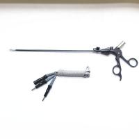 China 5mm Laparoscopic Insulated Curved Bipolar Forceps Double Action with Cable 330mm for sale