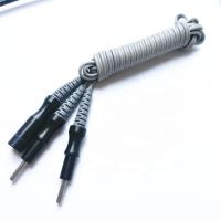 China 5mm Laparoscopic Insulated Curved Bipolar Forceps Double Action with Cable 330mm for sale
