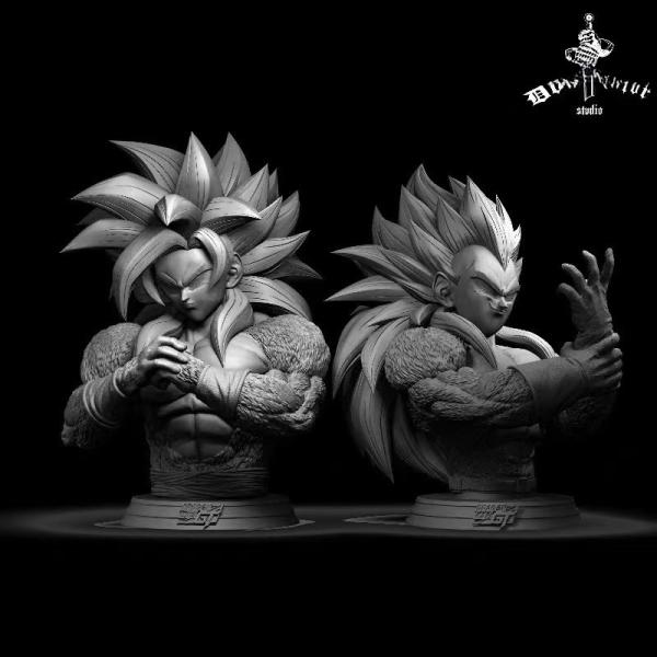 Quality Dragon Ball Action Character Sculpture of Vegeta and Goku in Life Size for Home for sale