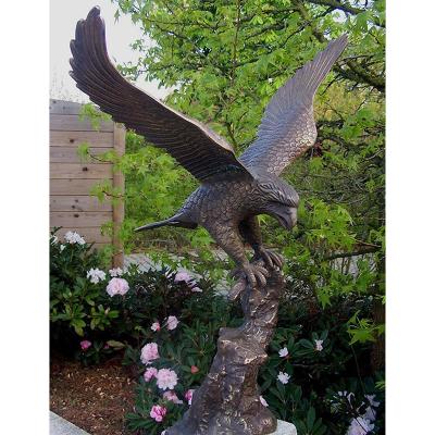 China Die Cutting Printing Custom Outdoor Metal Bird Statue Garden Bronze Cast Eagle by Artists for sale