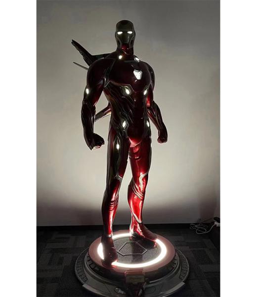 Quality Outdoor Home Decoration Life Size Iron Man Statue Folk Art Style Fiberglass for sale