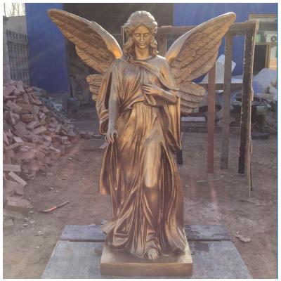 China Custom Greek figure design outdoor symbolic design life size bronze sculpture of gabriel angel for sale