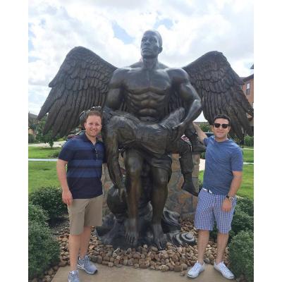 China Custom Greek figure design outdoor symbolic design life size bronze sculpture of gabriel angel for sale