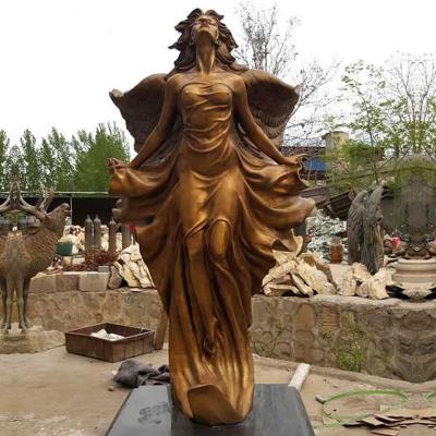 China Custom Greek figure design outdoor symbolic design life size bronze sculpture of gabriel angel for sale