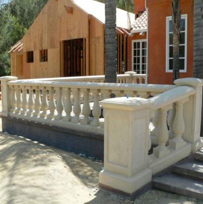 China Hand Carved Natural Stone Handrails and Balustrades Post Pillars in Customized Color for sale