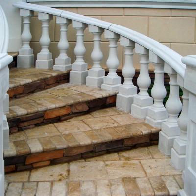 China Hand Carved Natural Stone Handrails and Balustrades Post Pillars in Customized Color for sale