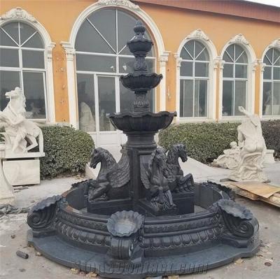 China Large Hand Carved Granite Pineapple Stone Water Fountain for Customized Garden Design for sale