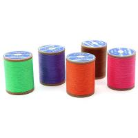China Polyester 0.8mm Flat Wax Thread for Hand Sewing Leather DIY Small Roll Manual Thread for sale