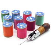 China Polyester 0.8mm Flat Wax Thread for Hand Sewing Leather DIY Small Roll Manual Thread for sale