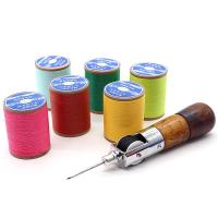 China Polyester 0.8mm Flat Wax Thread for Hand Sewing Leather DIY Small Roll Manual Thread for sale