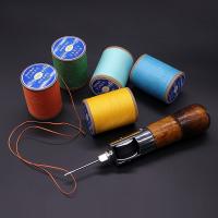China Polyester 0.8mm Flat Wax Thread for Hand Sewing Leather DIY Small Roll Manual Thread for sale