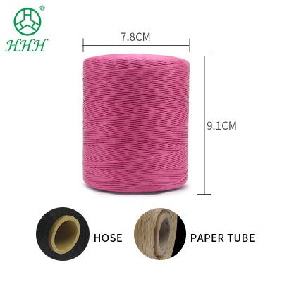 中国 400G 防水 黒 0.8mm 1mm 100% ポリエステル 円形 ワックス 帯織糸 革用 販売のため