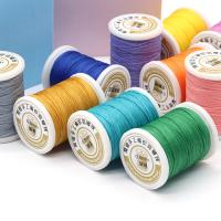 China Polyester/Waxed Material 0.8mm 50m Flat Waxed Sewing Thread for Leather Stitching for sale