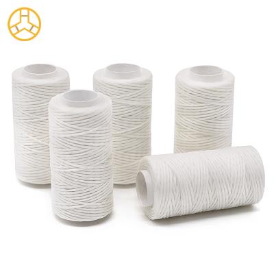 Cina 100% poliestere filo piatto cerato per Kangfa impermeabile 0,8 mm 1 mm pelle di poliestere 50m in vendita