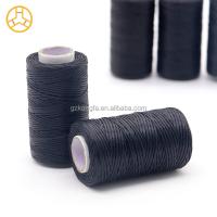 China 100% Polyester Flat Waxed Thread for Kangfa Waterproof 0.8mm 1mm Polyester Leather 50m for sale