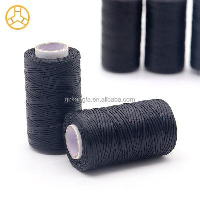 Cina 100% poliestere filo piatto cerato per Kangfa impermeabile 0,8 mm 1 mm pelle di poliestere 50m in vendita