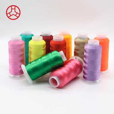 China 4000 Yard 120D/2 Filament geverfd polyesterdraad voor borduurmachine Patroon geverfd Te koop