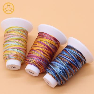 Cina 12g 18PLY 40 colori Fornitura 100% poliestere filiera da cucire multicolore Poliestere treccia in vendita