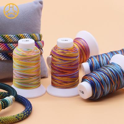 Cina 12g 18PLY 40 colori Fornitura 100% poliestere filiera da cucire multicolore Poliestere treccia in vendita