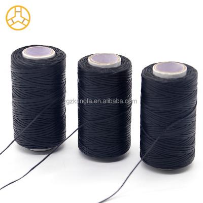 China Kangfa 50M/Roll 0.8mm Flat Waxed Thread for Leather Craft Shoes Bag Belt boho Weaving for sale