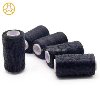China Kangfa 50M/Roll 0.8mm Flat Waxed Thread for Leather Craft Shoes Bag Belt boho Weaving for sale
