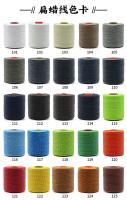 China 250D/16 Flat Waxed Thread for Leather Sewing Polyester Wax Bonded Braided Thread for sale