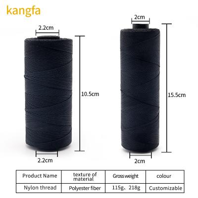 China 210D/12PLY 210D/18PLY 100% polyester visnetdraad voor het naaien van leer en kleding Te koop