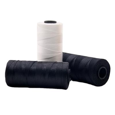 China 210D/12PLY 210D/18PLY 100% polyester visnetdraad voor het naaien van leer en kleding Te koop
