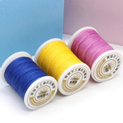 Cina 240 colori filo di cucitura in cuoio con ceretta Set di 12 fili di cucitura lunghi di 0,8 mm di diametro in vendita