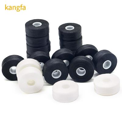 Cina Kangfa 100% Poliestere Bianco 75d/2 144pcs/scatola L Dimensione Poliestere Pre Ferita Bobbin Filato Per Ricamo in vendita
