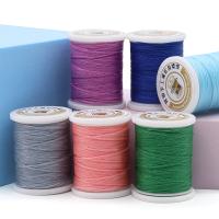 China Polyester/ Waxed Material Hand Stitched Leather Thread 0.8mm Flat Wax Thread 50m for sale