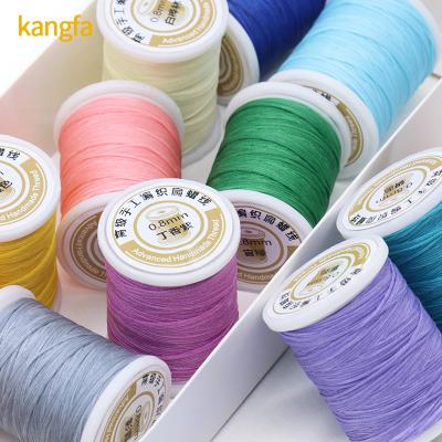 Cina Cucitoria a mano 0,8 mm Filato a cera piatto realizzato in 100% poliestere per progetti di pelle in vendita