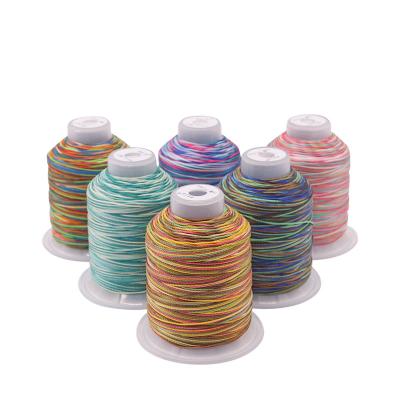 China Fios de costura multicolor Fios de arco-íris de poliéster para artesanato 100% poliéster à venda