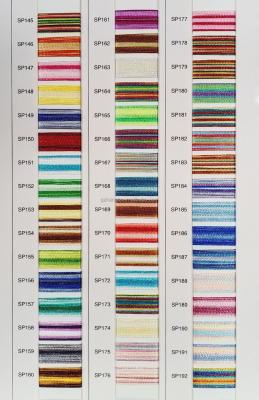 Cina 96 colori colore misto 4000 Yards Poliestere/Viscose 120D/2 Filato ricamato variegato in vendita