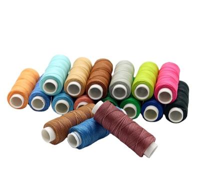 Cina 1 mm 100% pelle di poliestere filo cerato rotondo per cuoio cucito a mano duraturo in vendita