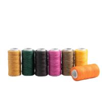 China 210D/16 Hand Stitched Sewing Thread for Leather Bag Wallet Polyester Flat Wax Thread 50m for sale