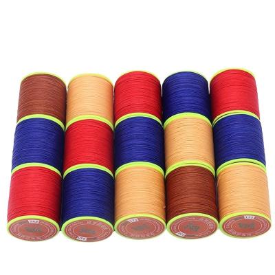 Cina 0.65mm Cerume rotondo cucito a mano Cerume con filo di cucitura a core ad alta resistenza per cucitura in pelle Poliestere in vendita