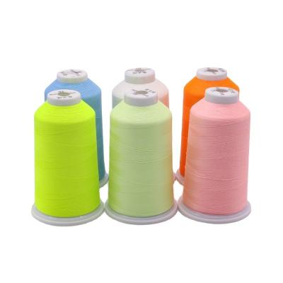 Cina Glow In The Dark 150D/2 Filato ricamato in poliestere 3000 Yards Roll Peso netto 100G in vendita