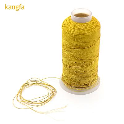Cina 100% di seta ad alta tenacia 3 Ply Gold And Silver Metallic Yarn Thread per la fabbricazione di gioielli fai da te in vendita