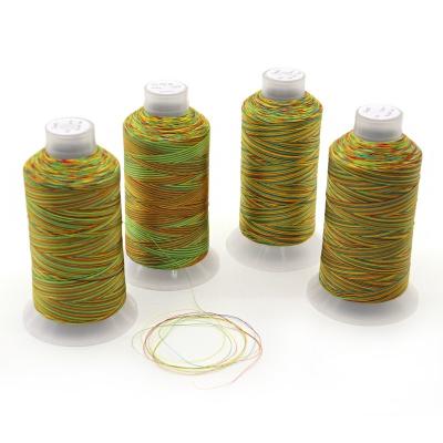 China milieuvriendelijk Kangfa Tex70 naaigarn 100% polyester regenbooggarens 120D-1680D Te koop
