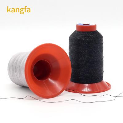 China 100% Polyester Anti-static Conductive Thread for ESD Fabric Garment Thread diameter 0.45mm for sale