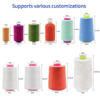 China Colorful Polyester Item Polyester Cotton Thread 100% Spun Sewing Thread for sale