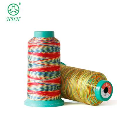 Cina Calzature di alta tenacia colore arcobaleno poliestere cotone ricamo filo di cucitura di nylon OEM ODM in vendita